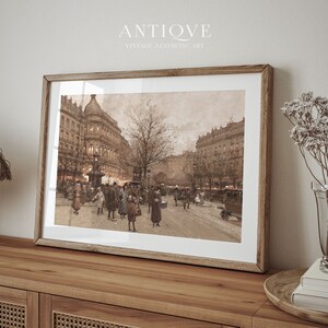French Fall Painting | Autumn City Art | Vintage Printable Art | Wall ...
