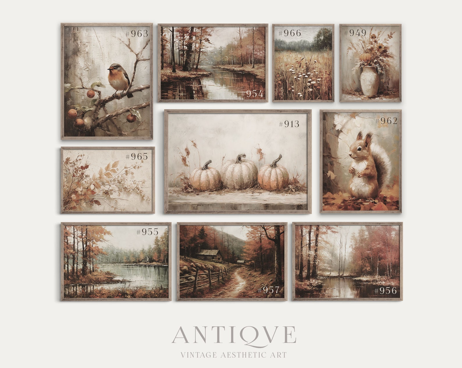 Autumn Gallery Wall | 10 Prints | Earthy Fall Rustic Print Set ...