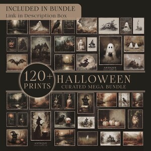 Halloween Print Set | Dark Moody Fall Gallery Wall | 10 Autumn Prints ...
