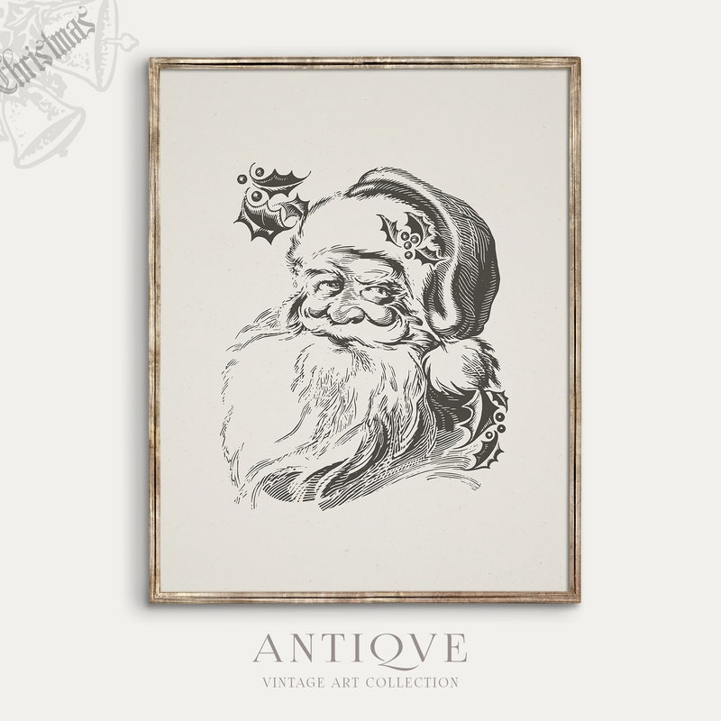Santa Art Print - Etsy
