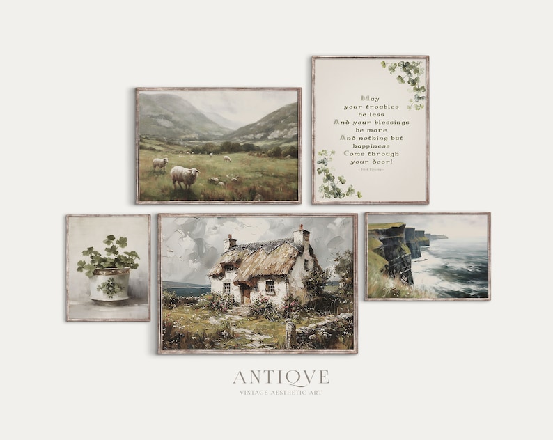 Ireland Gallery Wall | St. Patrick's Day Print Set | Irish Cottage | 10 ...