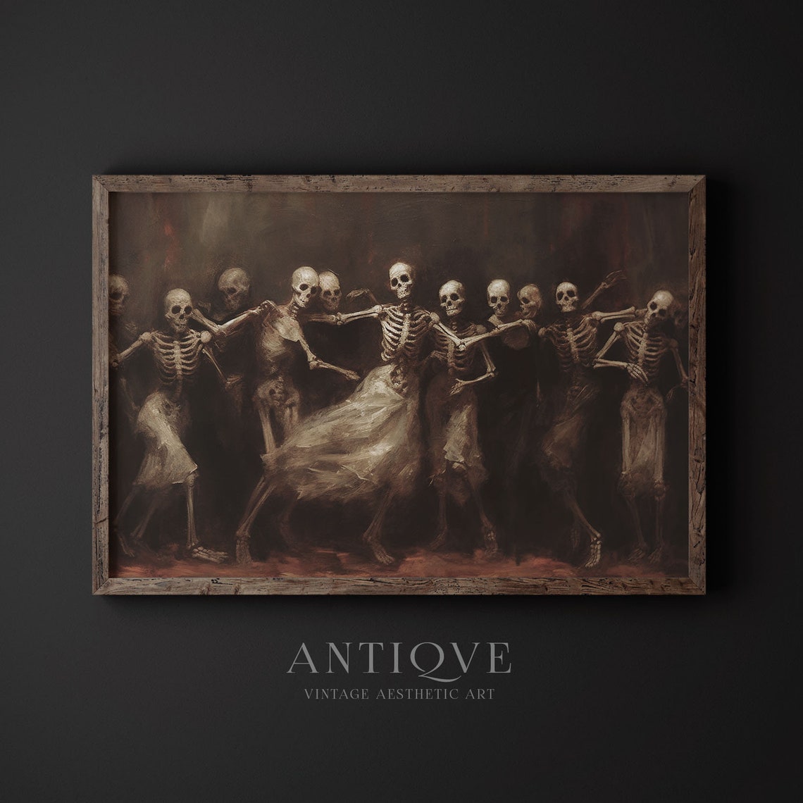 Painting of Skeletons Partying | Dance of the Dead | Halloween ...