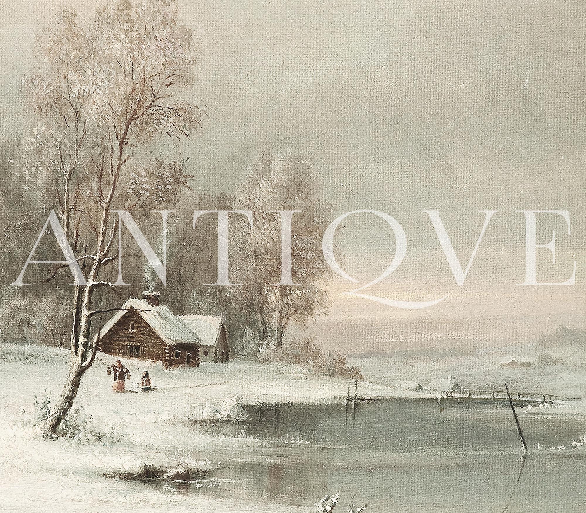 Cottage in the Snow | Country Winter Lodge | Printable Download | 561 ...