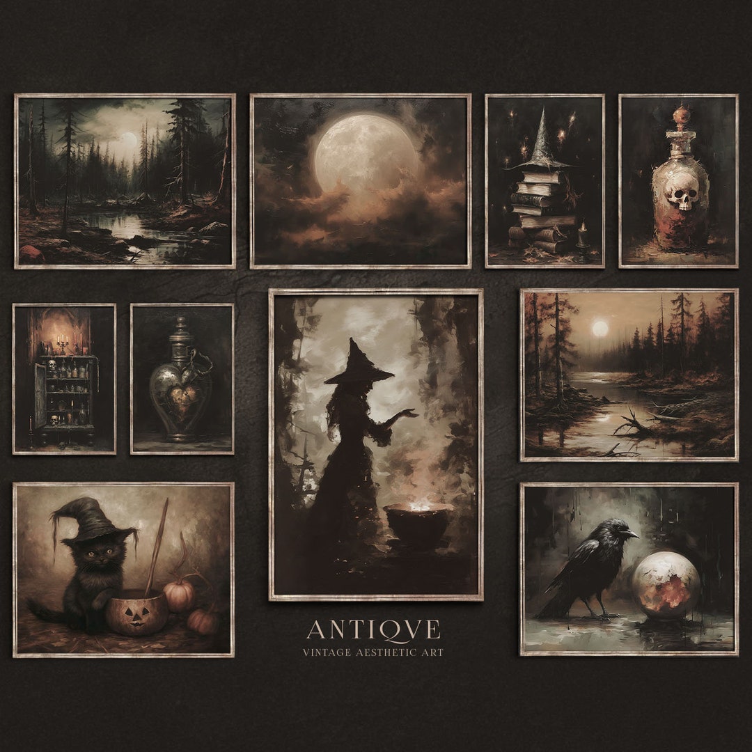 Halloween Witchy Print Set | Whimsy Witch Gallery Wall | 10 Prints ...