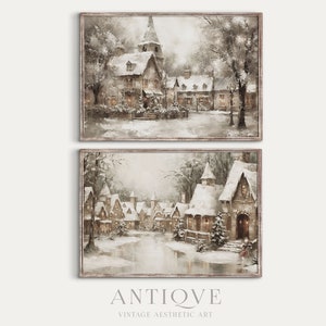 Christmas Print Set | Holiday Snowy Winter Gallery Wall | 10 Prints ...