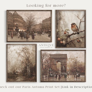 French Fall Painting | Autumn City Art | Vintage Printable Art | Wall ...