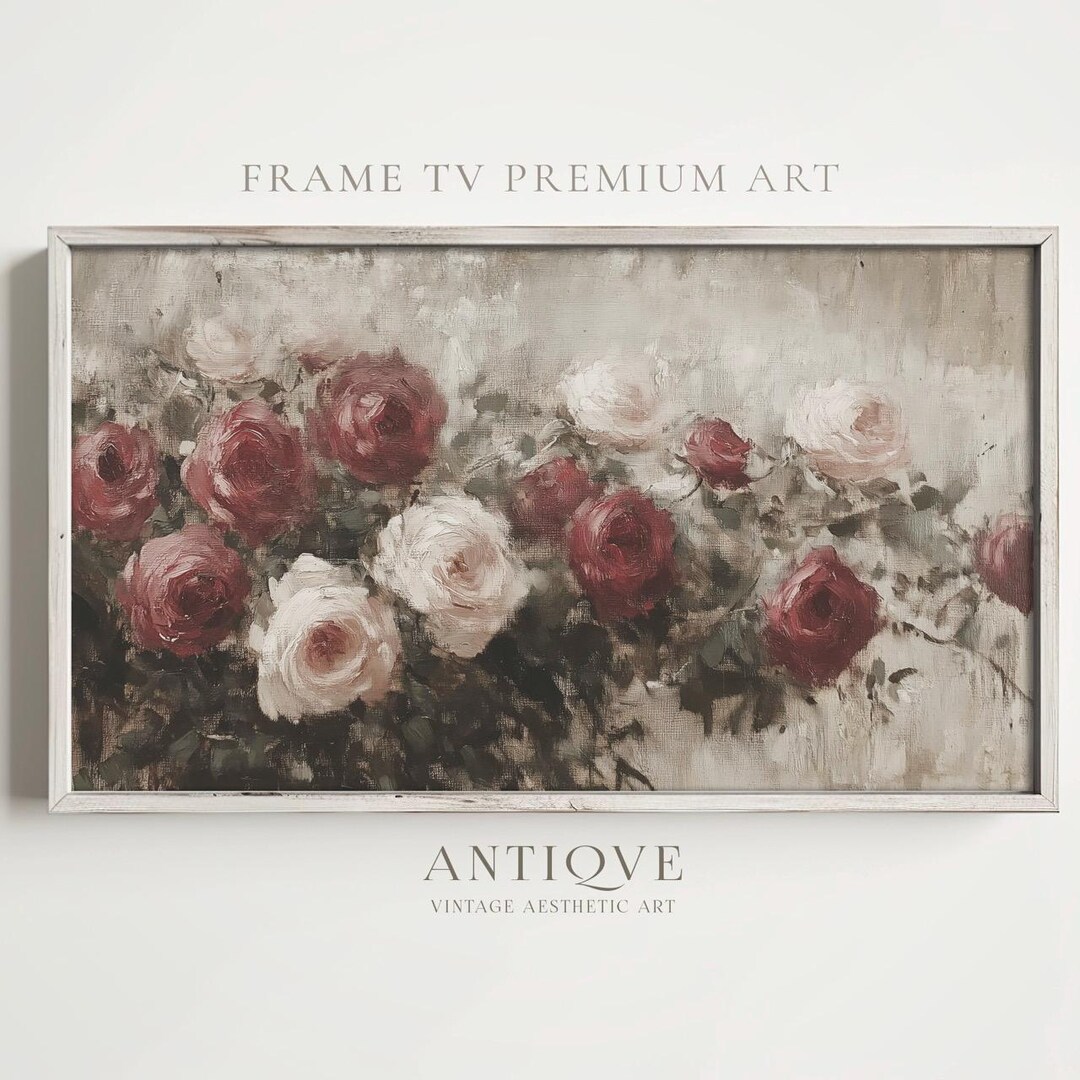 FRAME TV | White and Red Roses | Romantic Floral Art | Shabby Chic ...