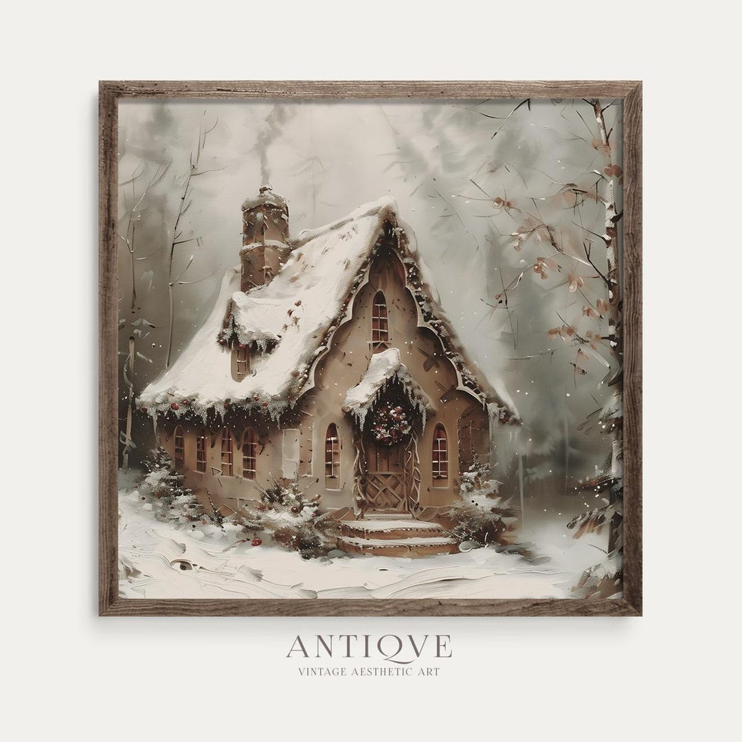 Square Gingerbread House Painting | Fun Christmas Printable | Christmas ...