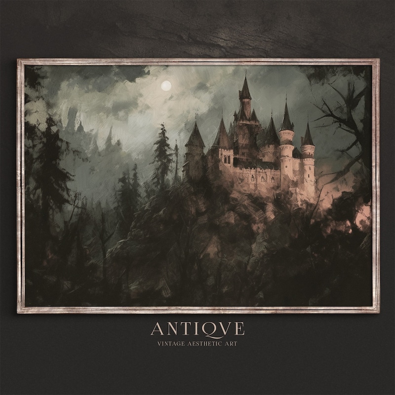 Goth Castle Painting - Etsy