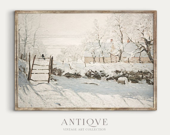 Winter Snow Painting Bird in the Snow Printable Download | Etsy