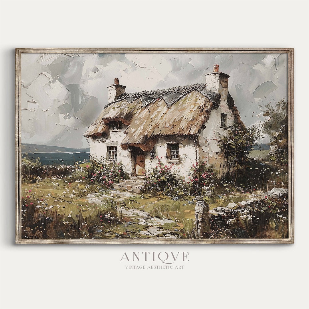 Irish Thatched Cottage Printable Art | St. Patrick's Printable | Irish ...