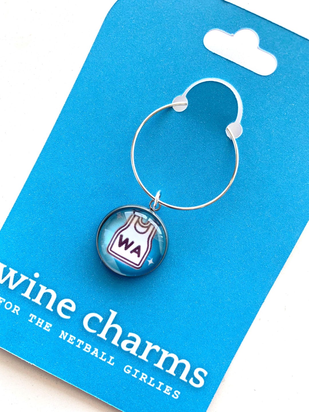 Netball Wine Charms - Single Charm - Etsy Australia