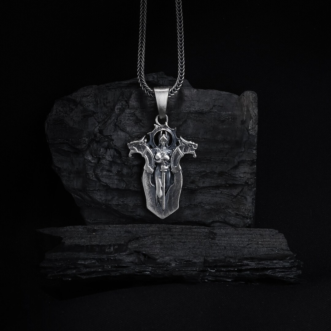 Silver Freya Necklace, Freyja Pendant, Goddess Necklace, Pagan Necklace ...