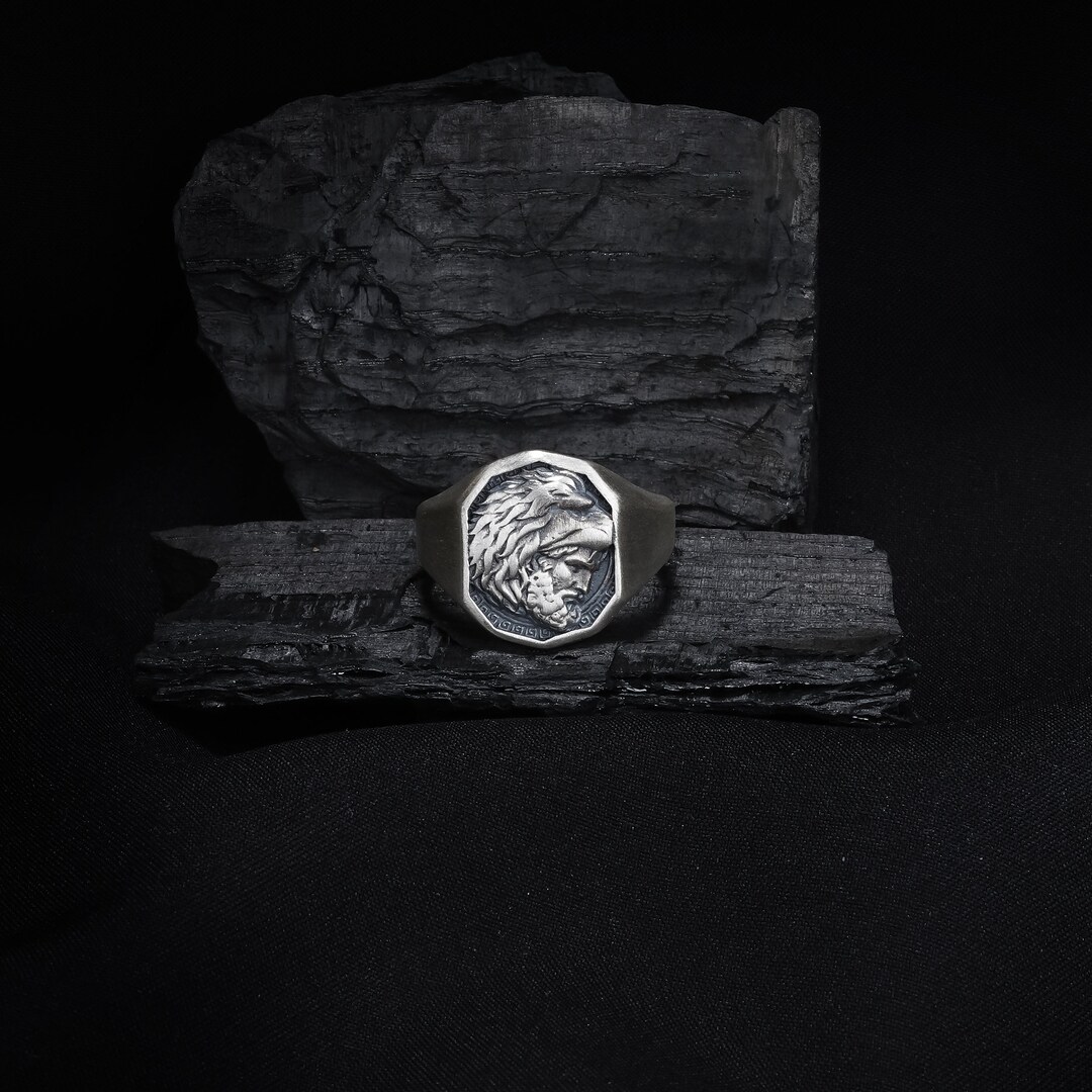 Hercules Ring, Lion Ring, Strength Ring, Masculine Ring, Mens Silver ...