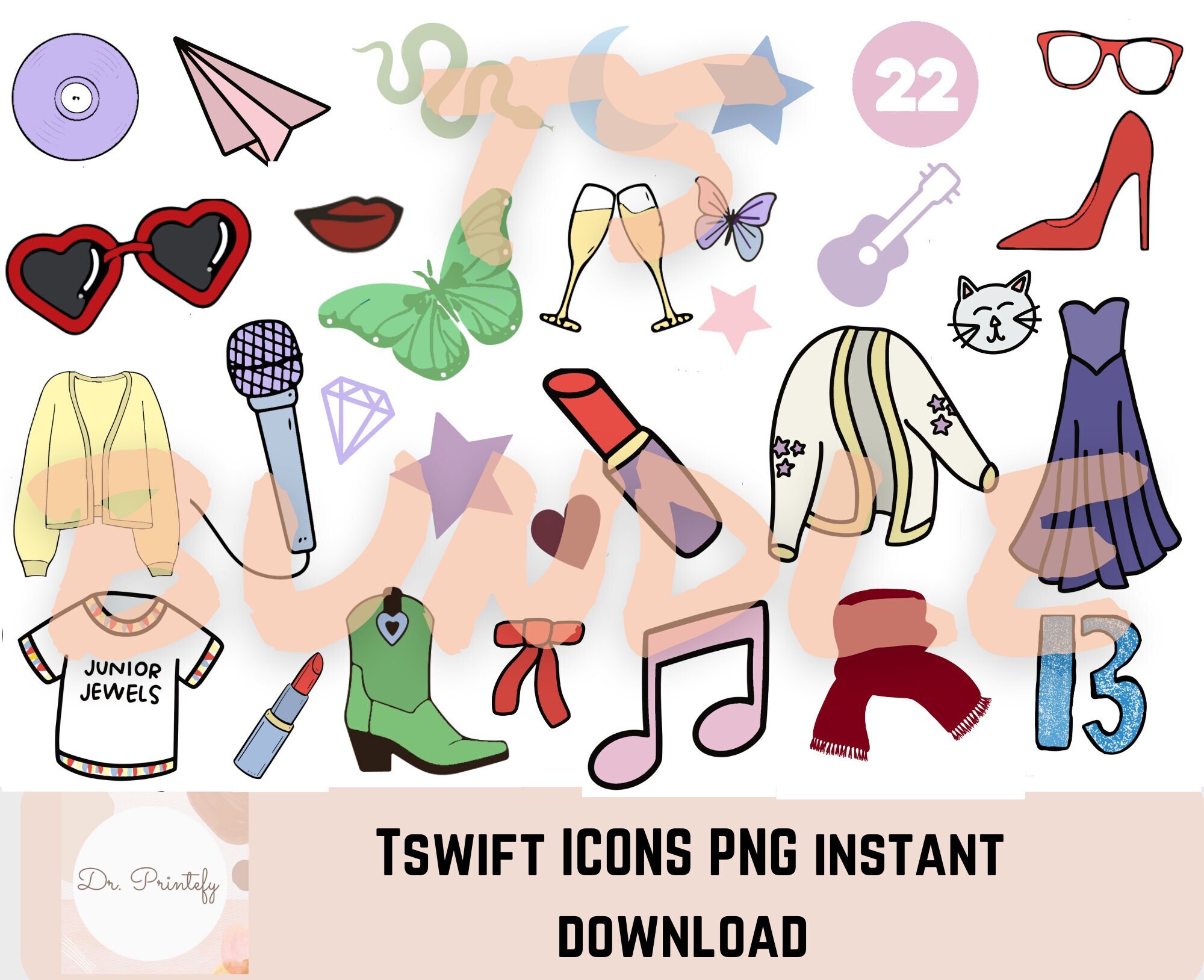 Tswift Icons Download PNG Swifty Clipart Digital Eras Icons Digital ...