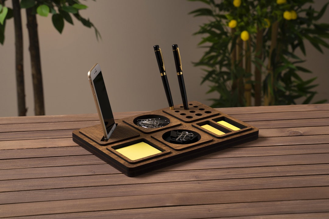 Wooden Modular Desk Organizer Set for Accessories, Office & Desk ...