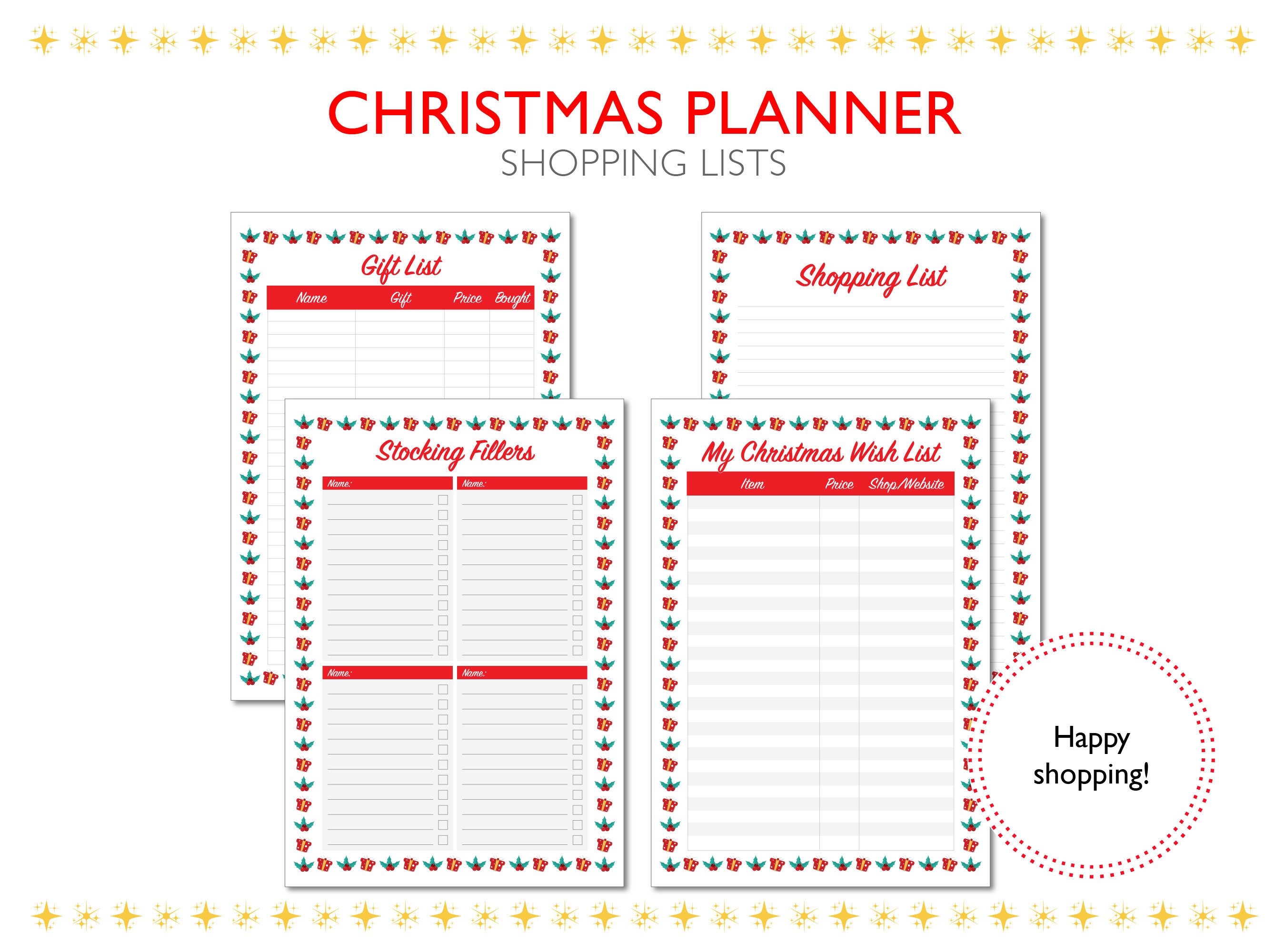 Christmas Holiday Planner Printable Kit, Christmas Organiser, Xmas to ...