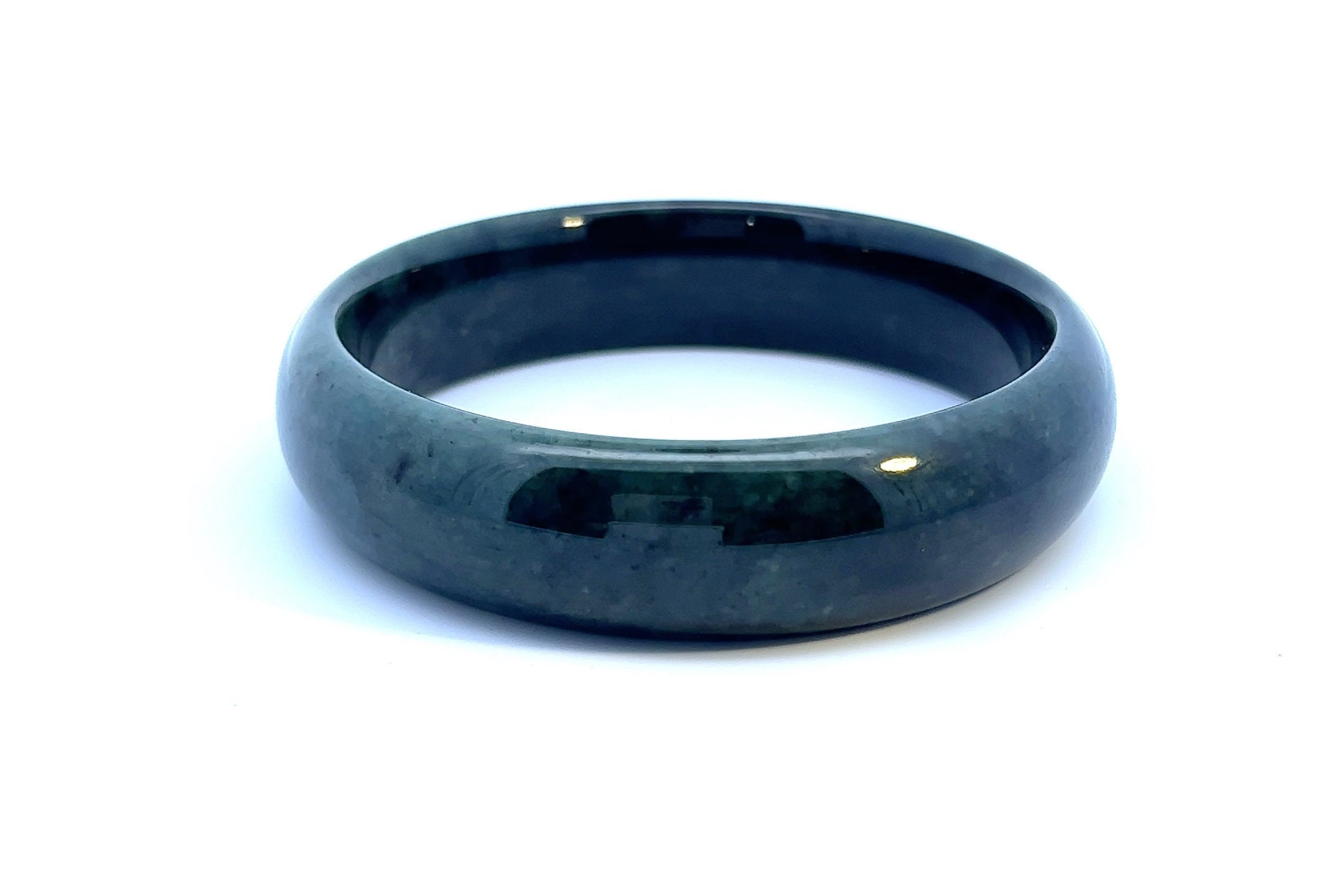 Dark Green Jade Bangle: Classic Style - Etsy