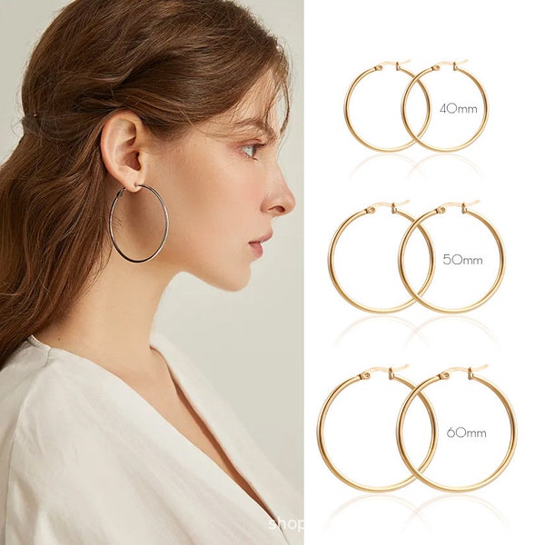 Stainless Steel Hoops - Etsy