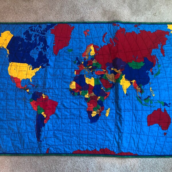 Map Quilt - Etsy