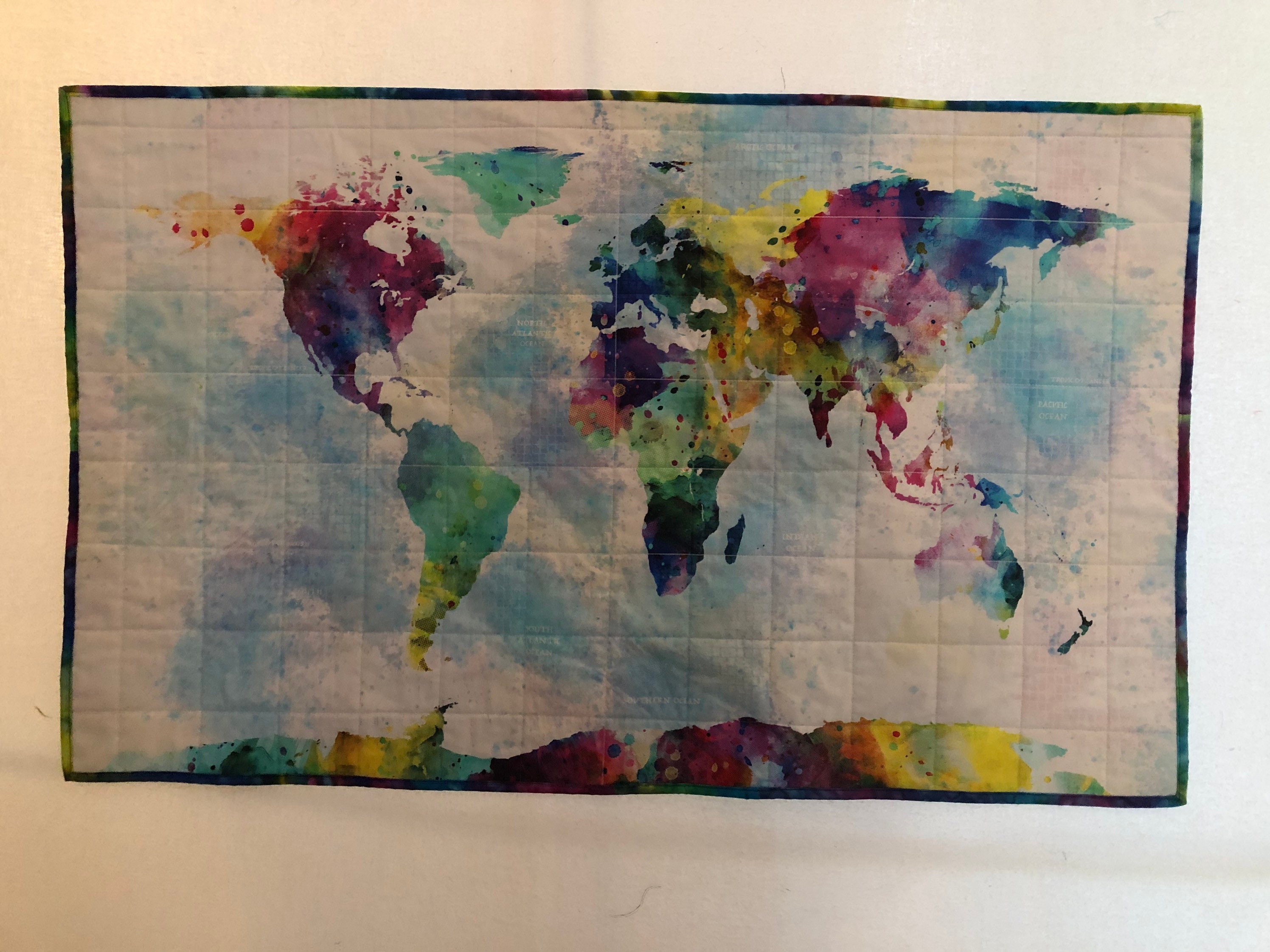 World Map Quilts - Etsy