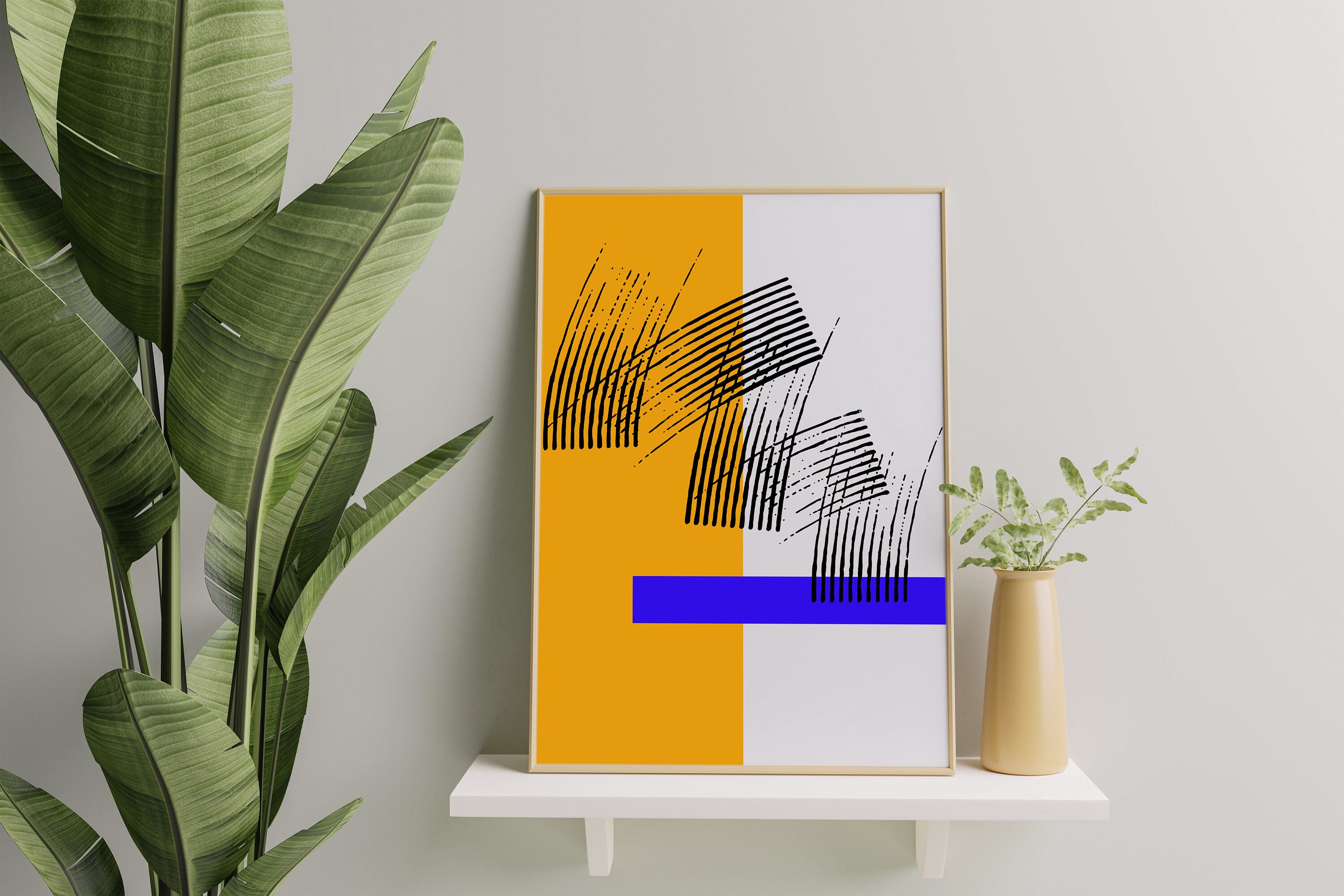 Yellow Poster Printable Wall Art Printable Art Abstract - Etsy