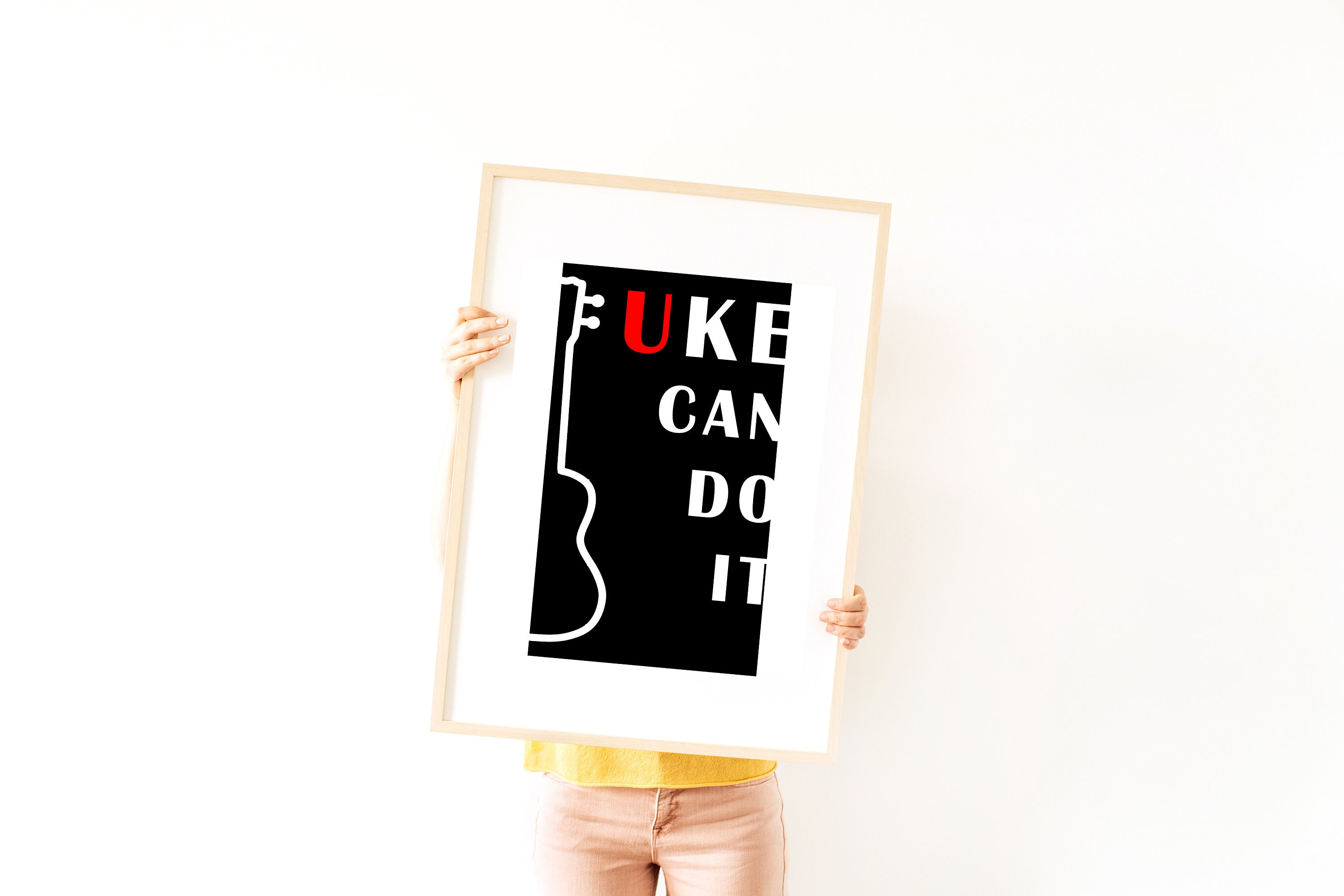 Printable Wall Art Ukulele Poster | Printable Art, Abstract Wall Decor ...