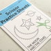 Scissor Practice Sheets MOON AND STARS - Etsy
