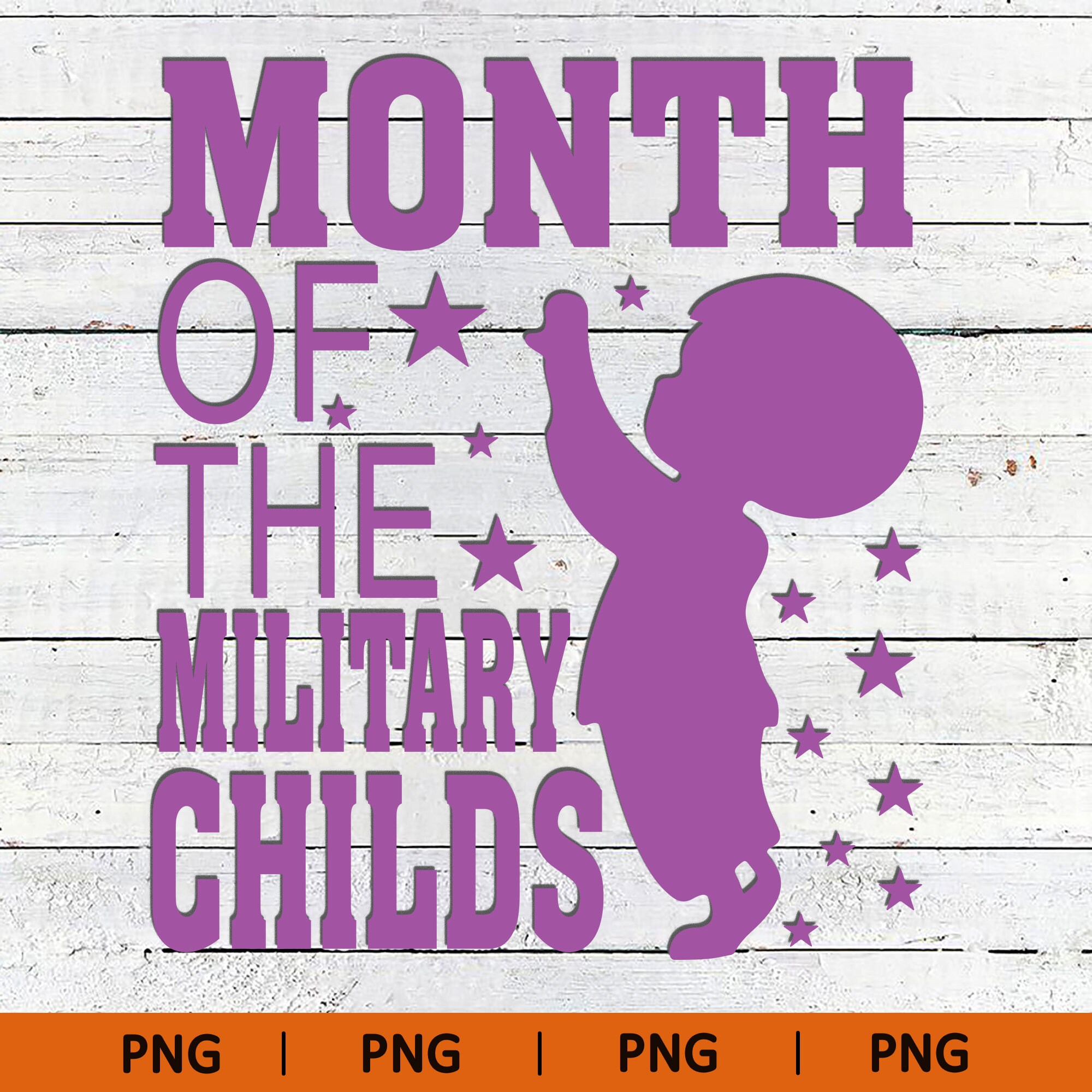 Month of the Military Child Png, Military Kids PNG, Purple up for ...
