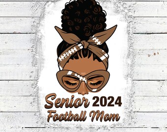 Afro Messy Bun Football Mom Png Sublimation Design, Black Woman Png ...