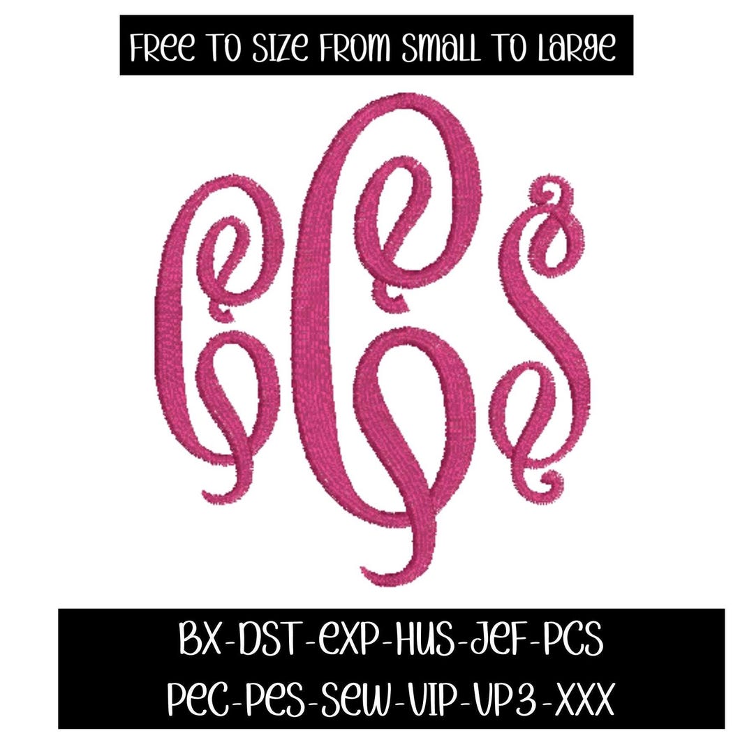 Embroidery Monogram Design Bundle, Bx Font, Machine Embroidery ...