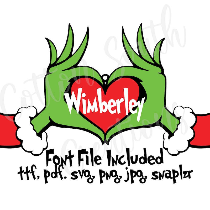 Grinch Monogram Svg - Etsy