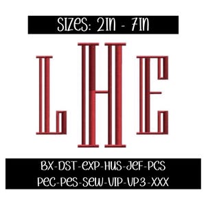 Engraved Monogram Font: Multi-sized Embroidery Design Bundle (digital ...