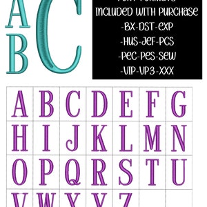 Stacked Monogram Embroidery Font Bundle: Multi-sized (digital Download ...