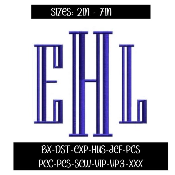 Monogram Font Embroidery - Etsy