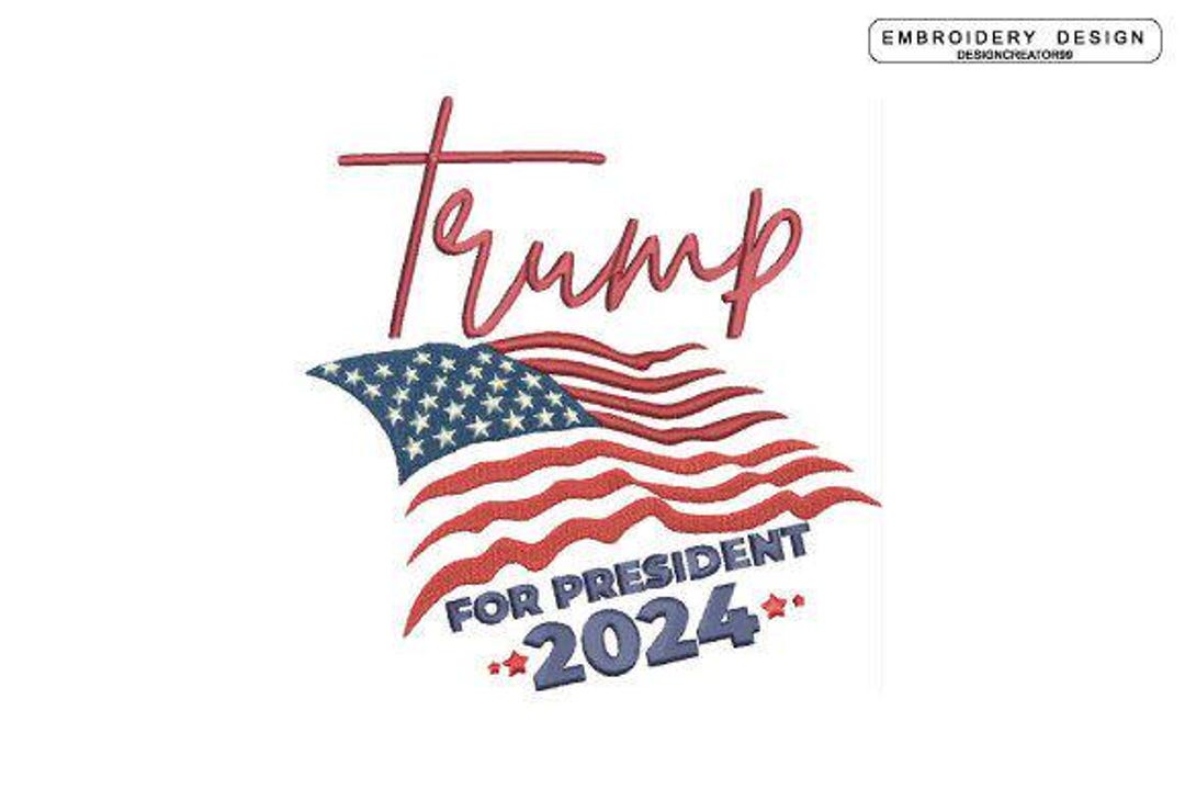 President Donald J Trump 45/47 Embroidery Design America Great Again ...