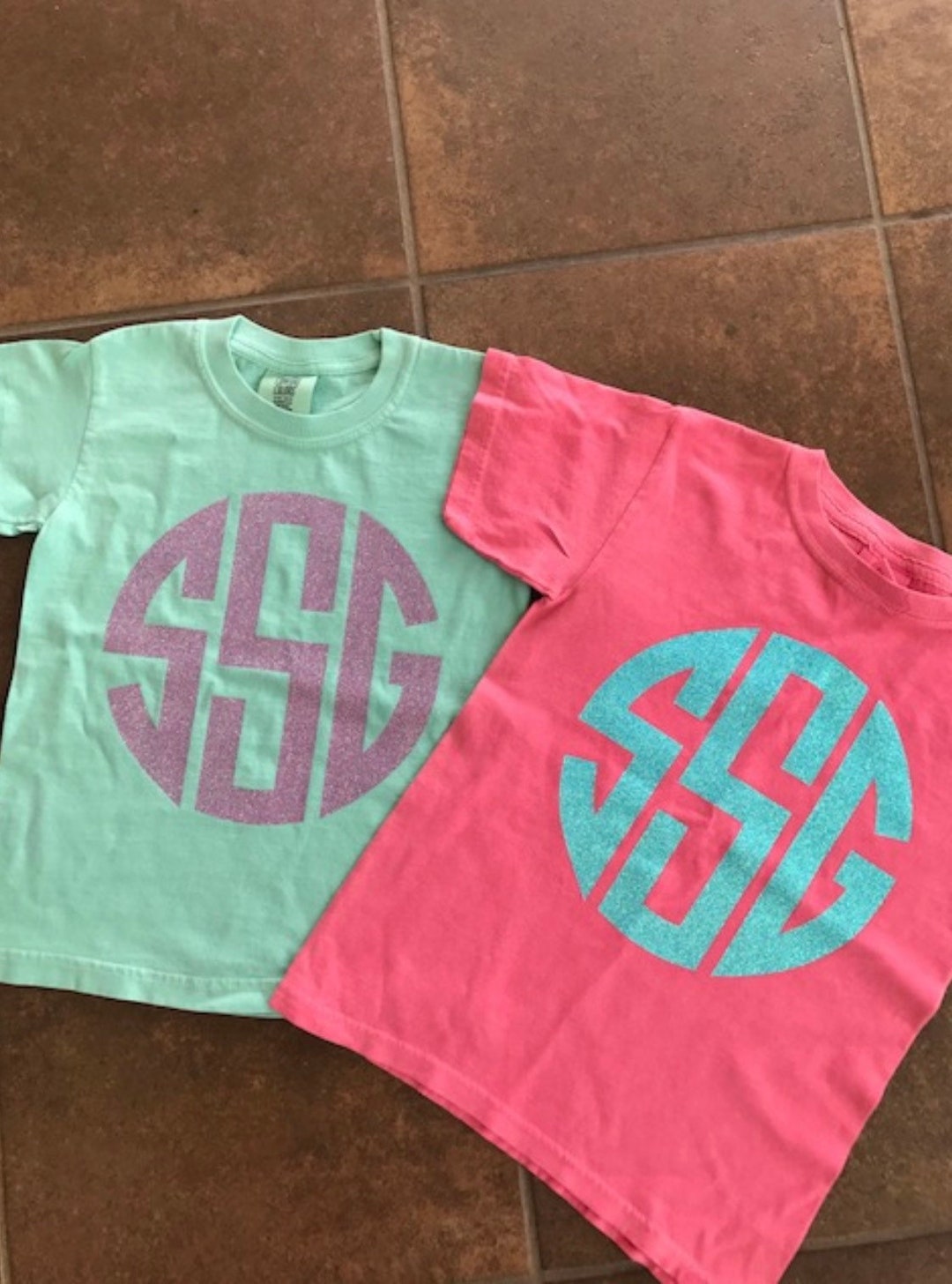 Sale Youth Monogrammed Comfort Color Shirt Kids Monogram - Etsy