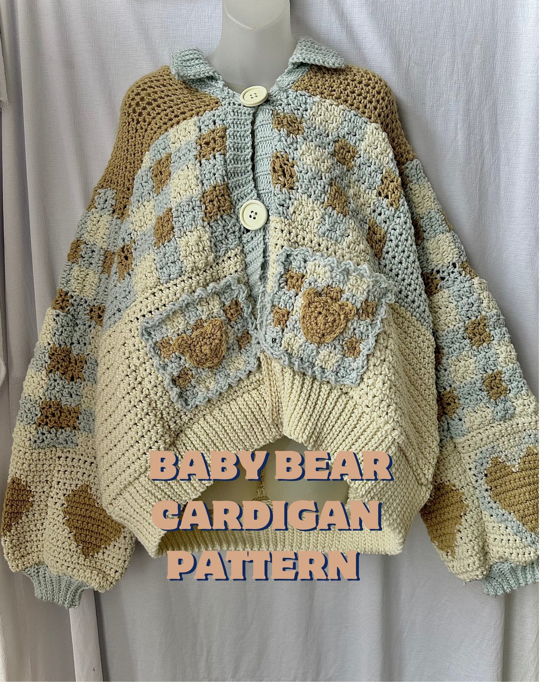 Baby Bear Cardigan Pattern - Etsy