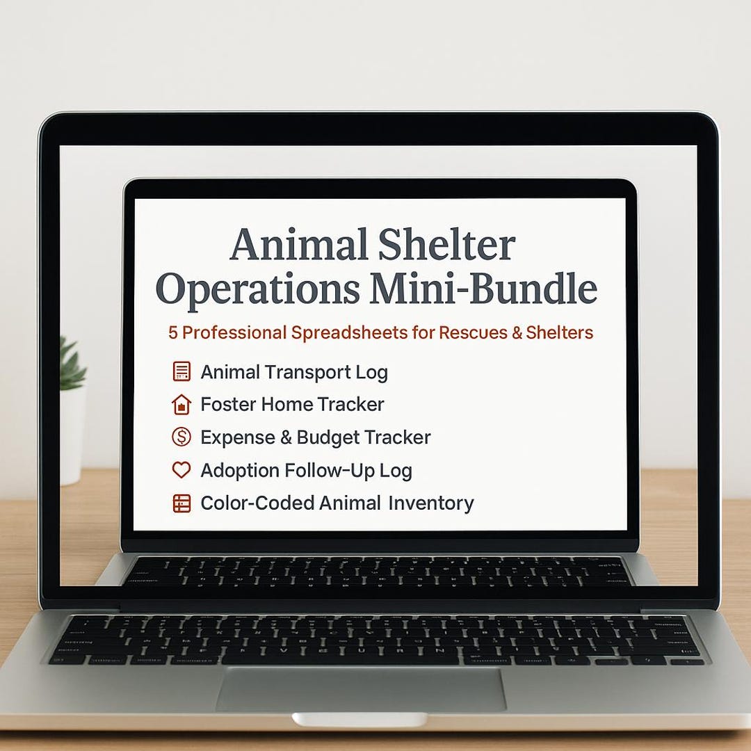 Animal Shelter Operations Spreadsheet Mini-bundle | Transport Log ...