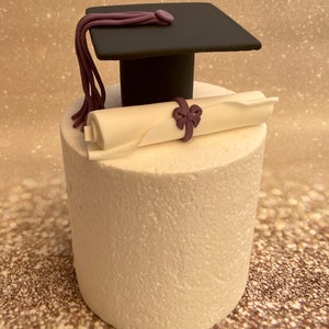 Large Graduation Cap Scroll Cake Topper, University Uni School ...