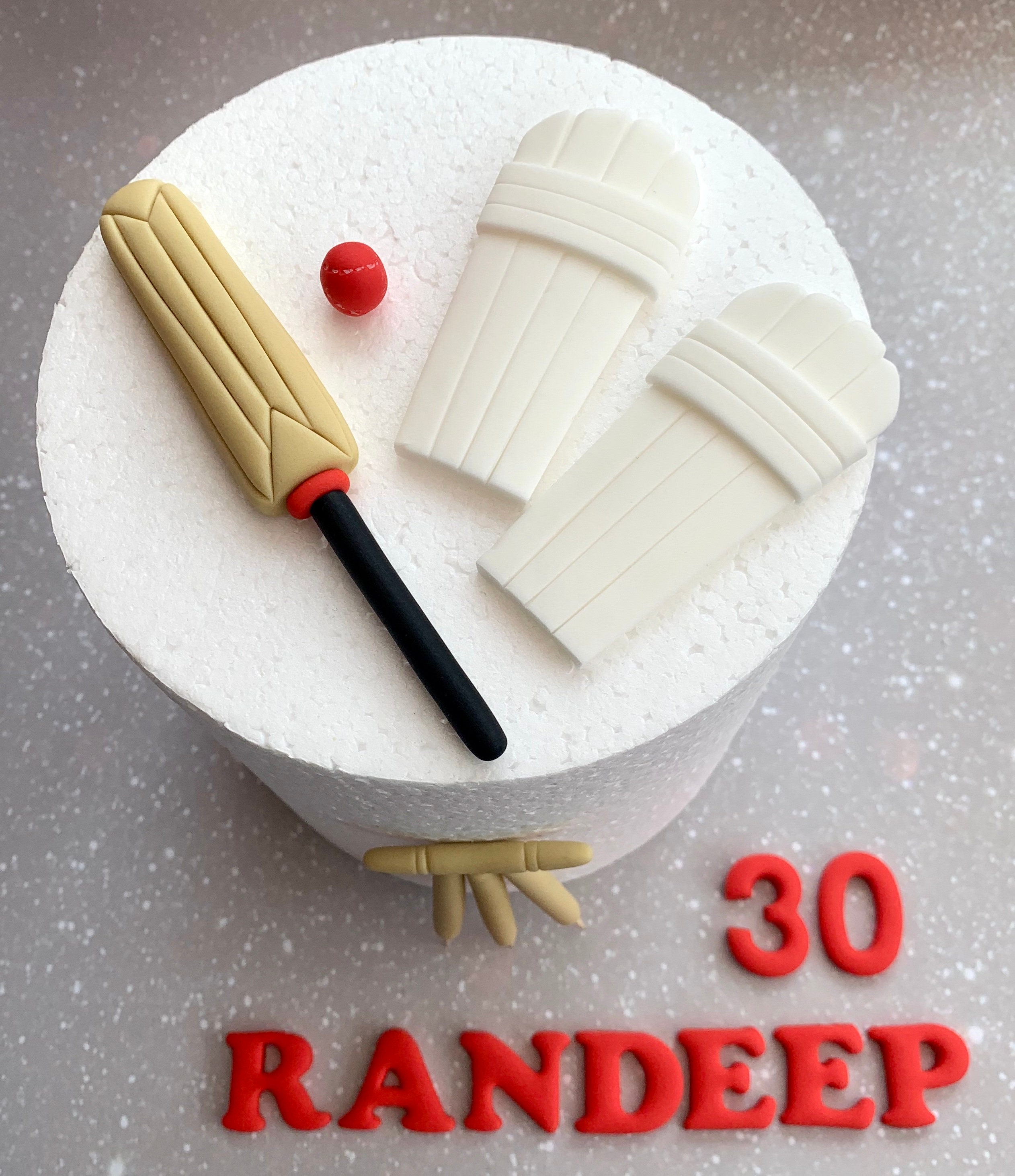 Cricket Cake Topper Edible Fondant Decoration Sports Bat Ball - Etsy