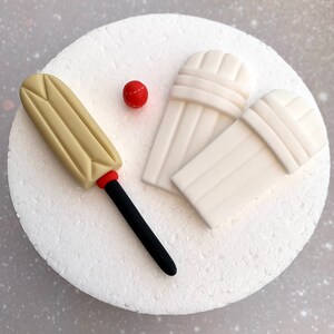 Cricket Cake Topper Edible Fondant Decoration Sports Bat Ball Wickets ...