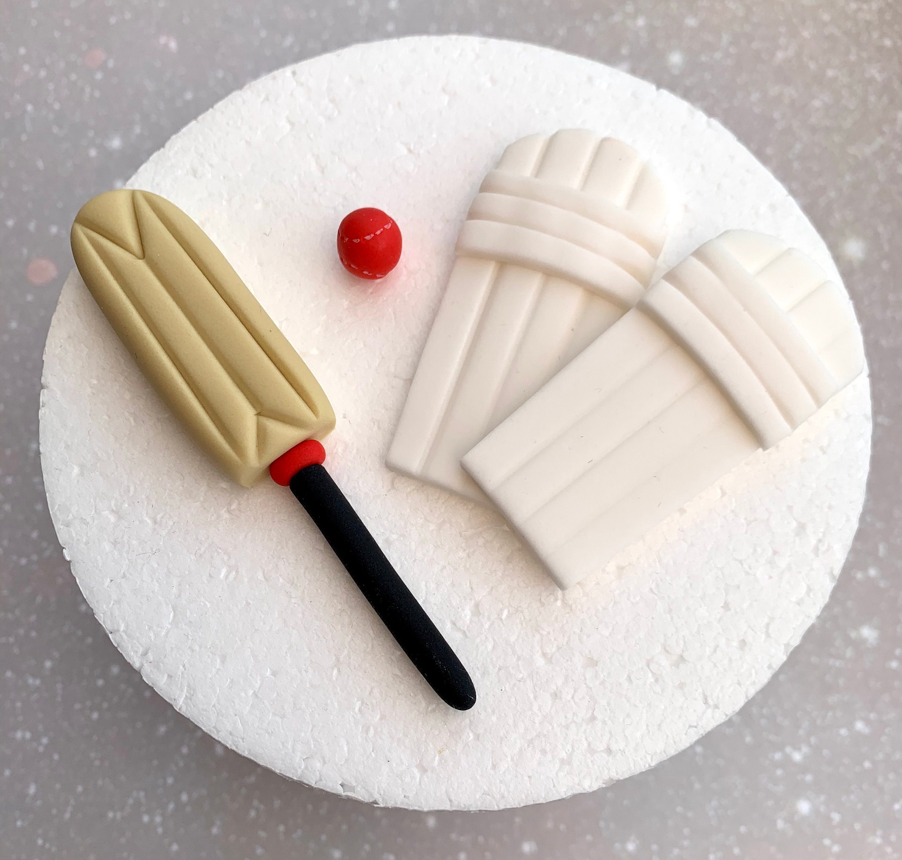 Cricket Cake Topper Edible Fondant Decoration Sports Bat Ball - Etsy