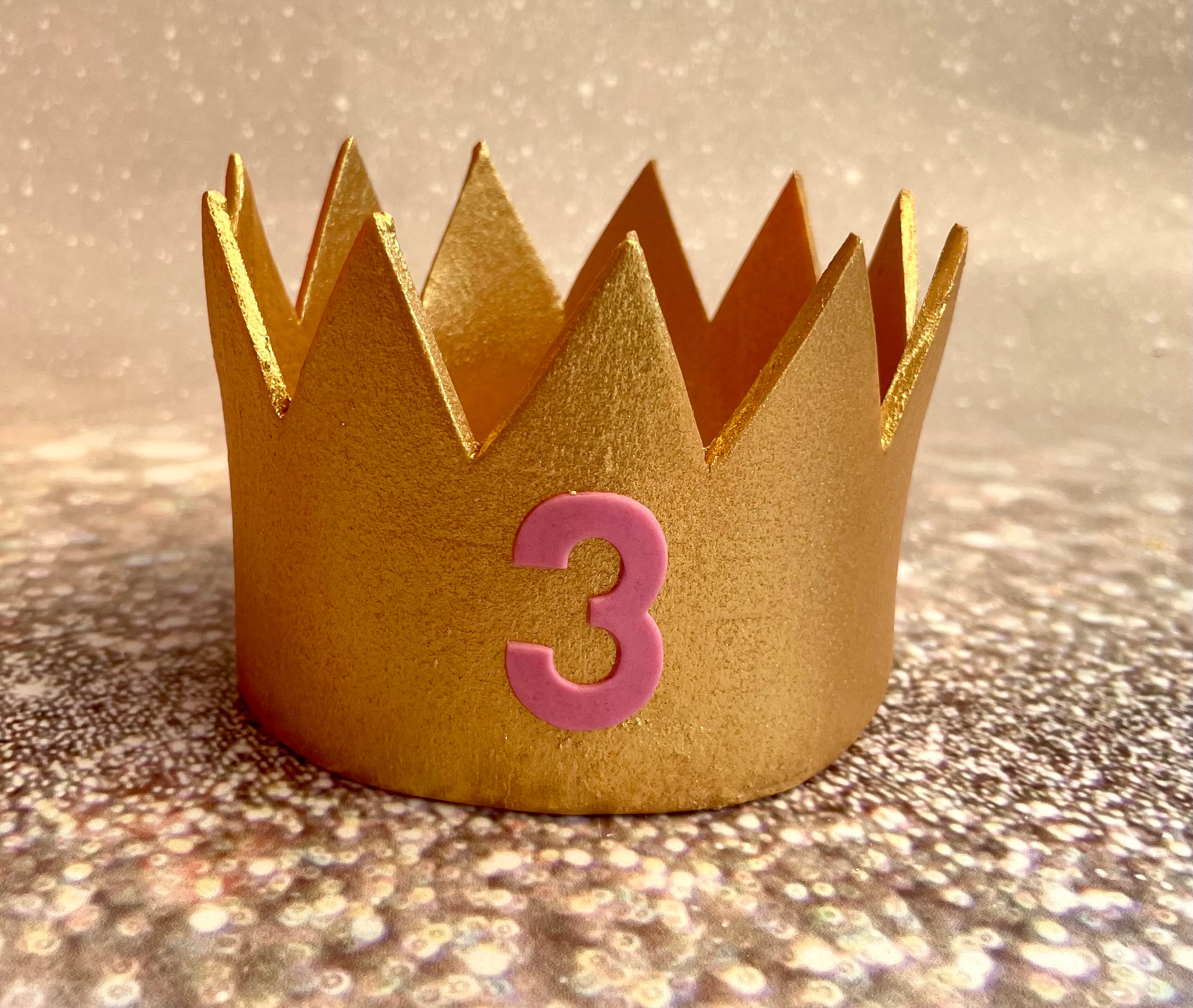 Crown Birthday Cake Topper Gold Birthday Cake for a Girl - Etsy