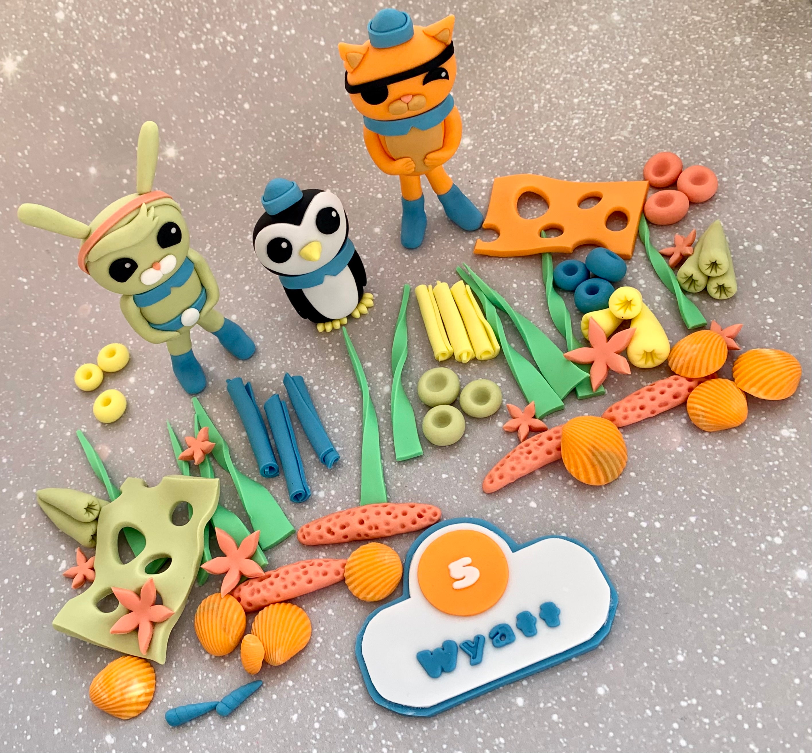 Under the Sea Cake Topper Edible Fondant Birthday Octonauts - Etsy