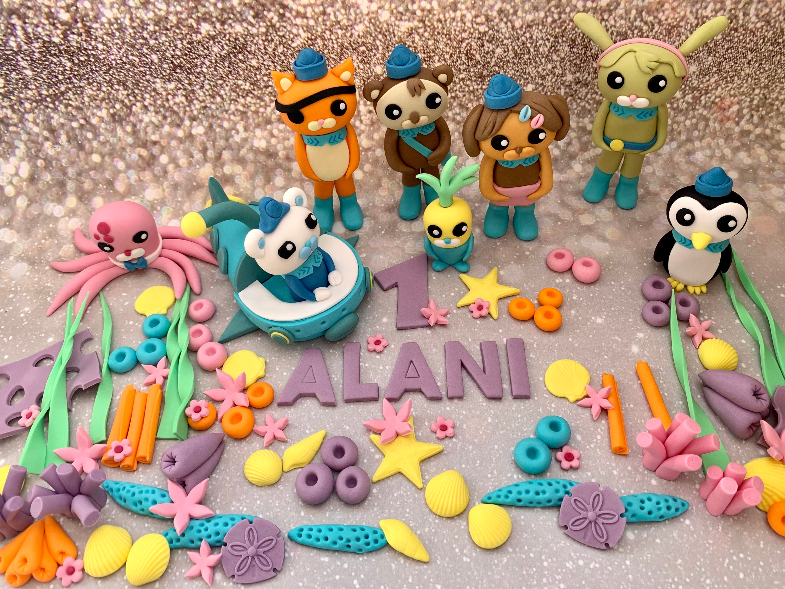 Under the Sea Cake Topper Edible Fondant Birthday Octonauts - Etsy