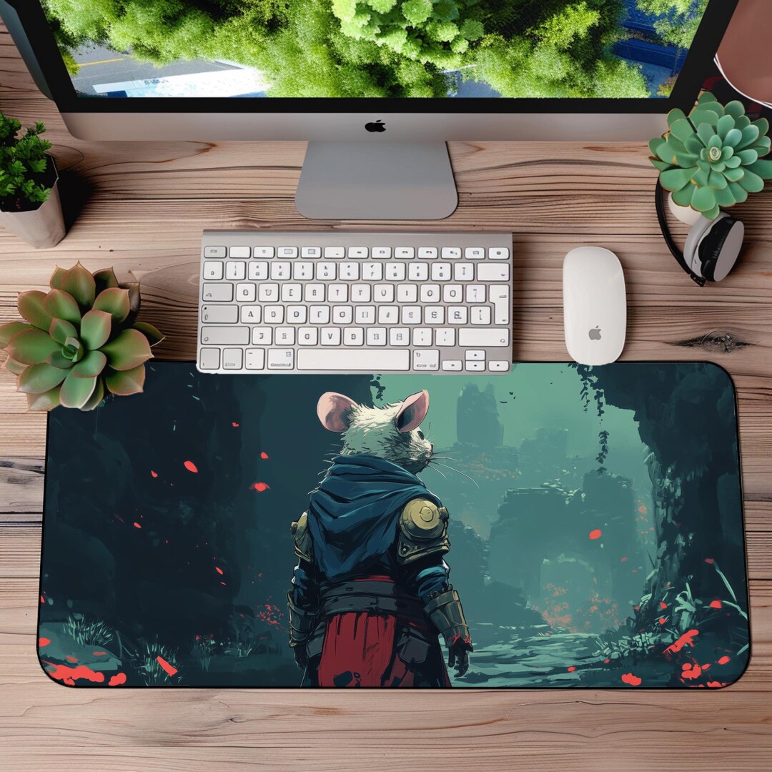 Adventurer Mouse Desk Mat - Cute Mouse Knight XL Gaming Mouse Pad - Dnd ...