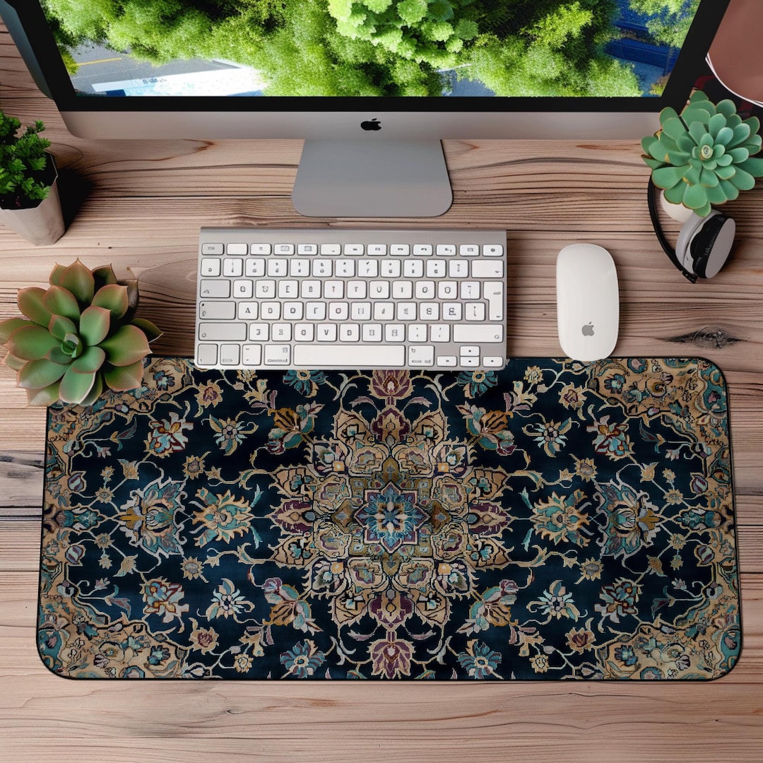 Anatolian Rug Desk Mat, Large Mousepad With Vintage Carpet Design ...