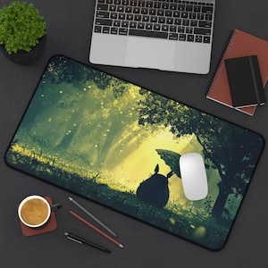Totoro in Forest Desk Mat - XL Gaming Mouse Pad - Studio Ghibli ...