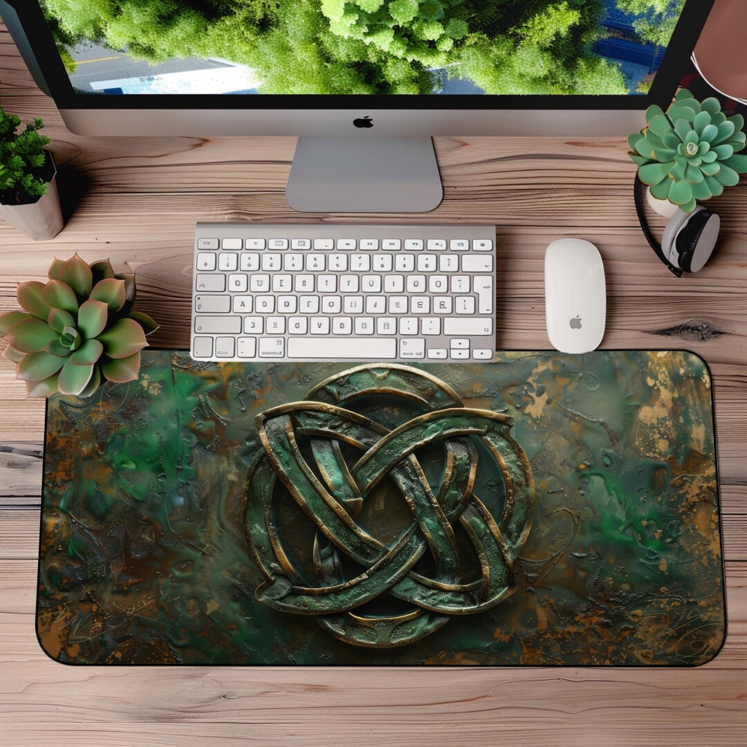 Celtic Knot Desk Mat - Viking XL Gaming and Office Mousepad - Non-slip ...